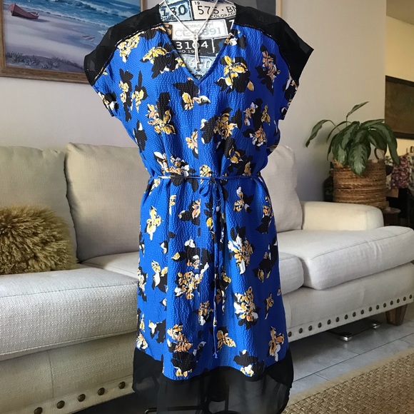 Corey Lynn Calter | Dresses | Corey Lynn Colter 0 Silk Blue Shift Dress ...